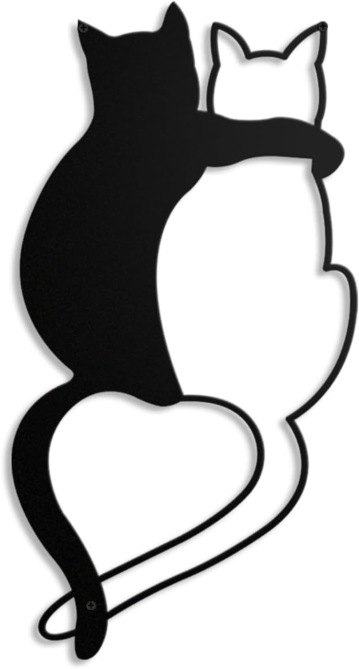 Cat Metal Wall Decor Iron Cat Wall Art Cute Cats Wall Decor Signs for ...