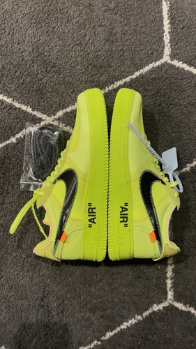 Size 10 - Nike Air Force 1 Low x OFF-WHITE Volt 2018 ** SAMPLE RARE ...