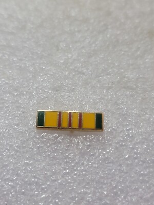 VIETNAM MINI RIBBON LAPEL PIN ENAMEL VETERAN SINGLE POST CLUTCH BACK ...