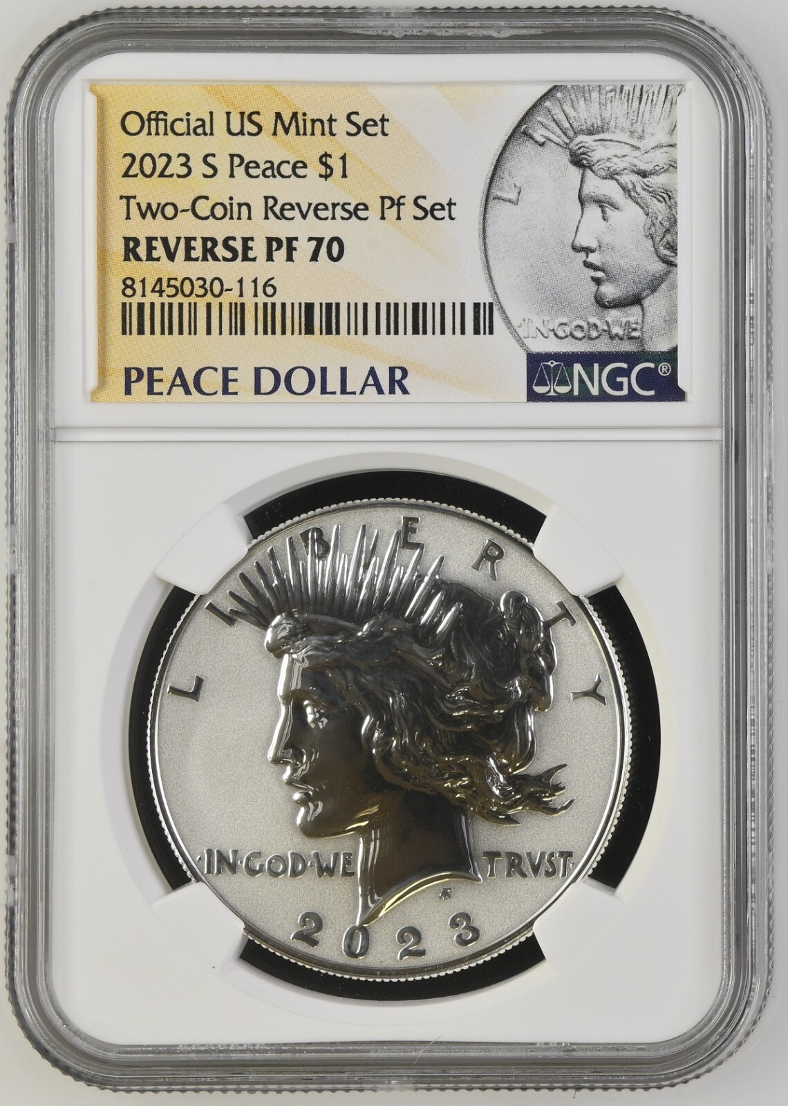 2023 S Peace Silver Dollar $1 Reverse Proof NGC PF70 #2147 | eBay