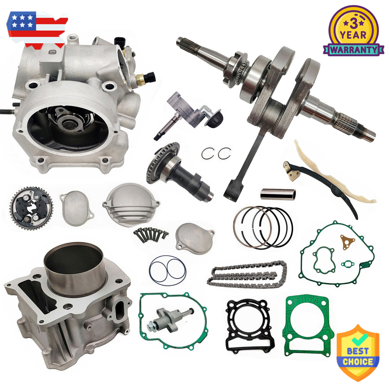 Complete HISUN 550 Rebuilt Motor Engine Rebuild EFI Bennche Massimo NEW ...