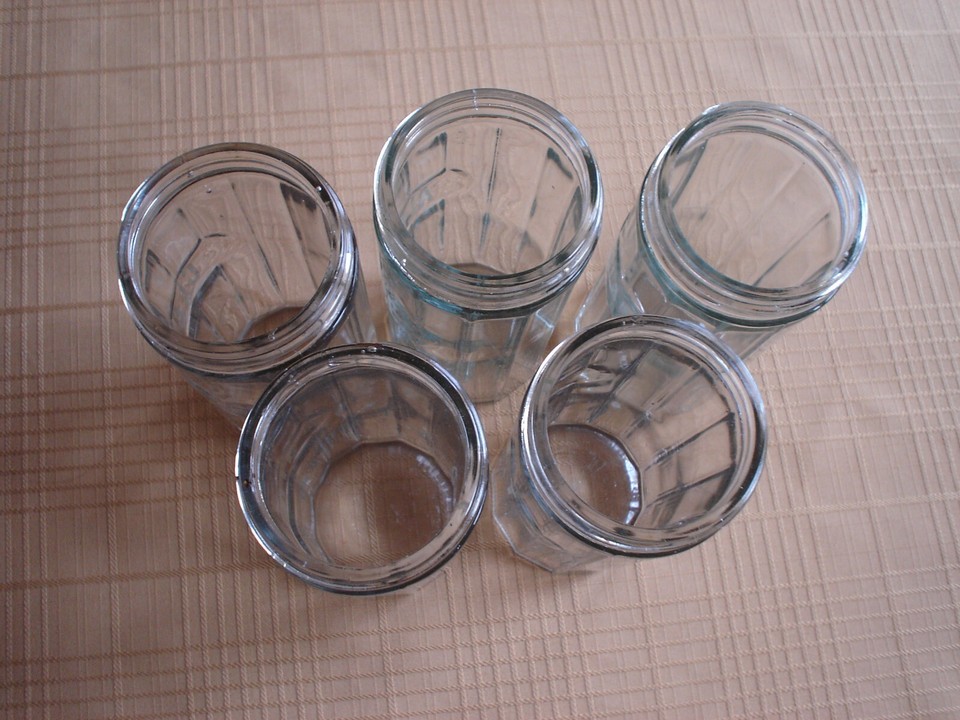 ANTIQUE HOOSIER LARGE SPICE JARS & WIRE RACK, RARE, ETCHED "COLONIAL ...