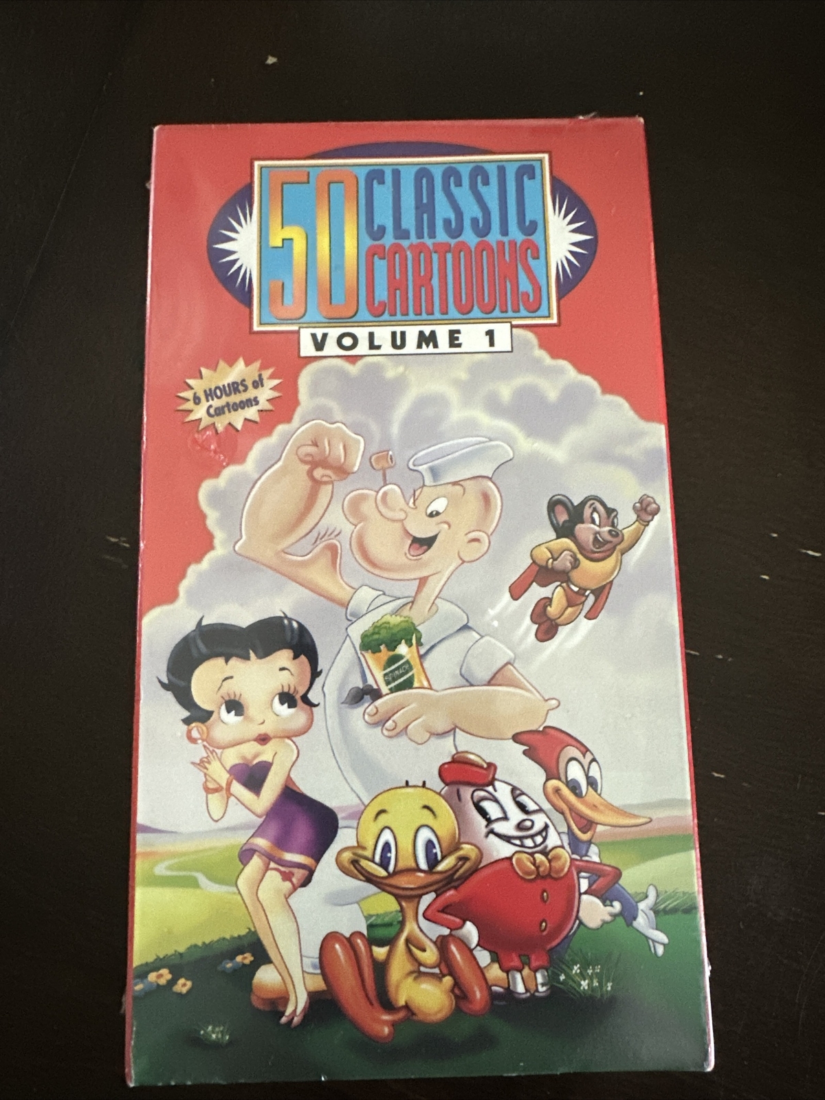 Vtg NOS 1997 Sealed 50 CLASSIC Color Cartoons 6 Hours VHS Tape Volume 1 ...