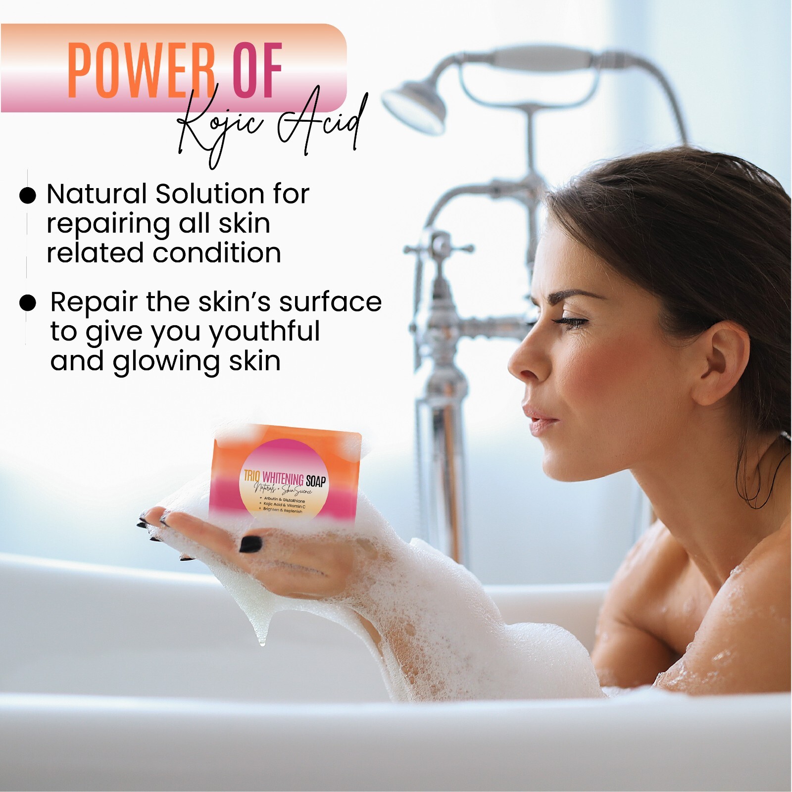Original Kojic Acid Soap Arbutin Glutathione Skin Whitening Brightening ...