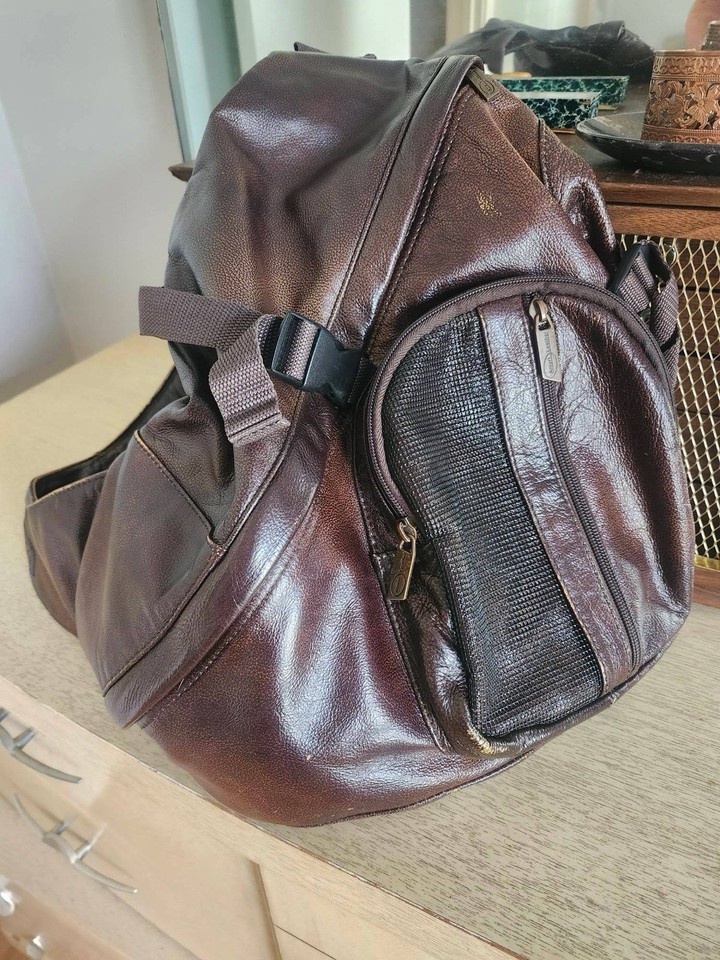 Vintage Ameri Leather Sling Bag Travel Unisex Healthy Back Single Strap | eBay