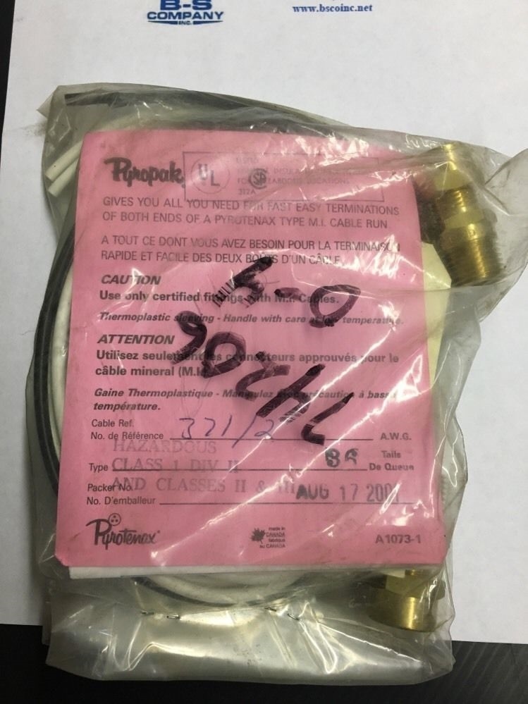 Pyrotenax Pyropak Wiring Kit, Cable Ref #: 371-2 | eBay