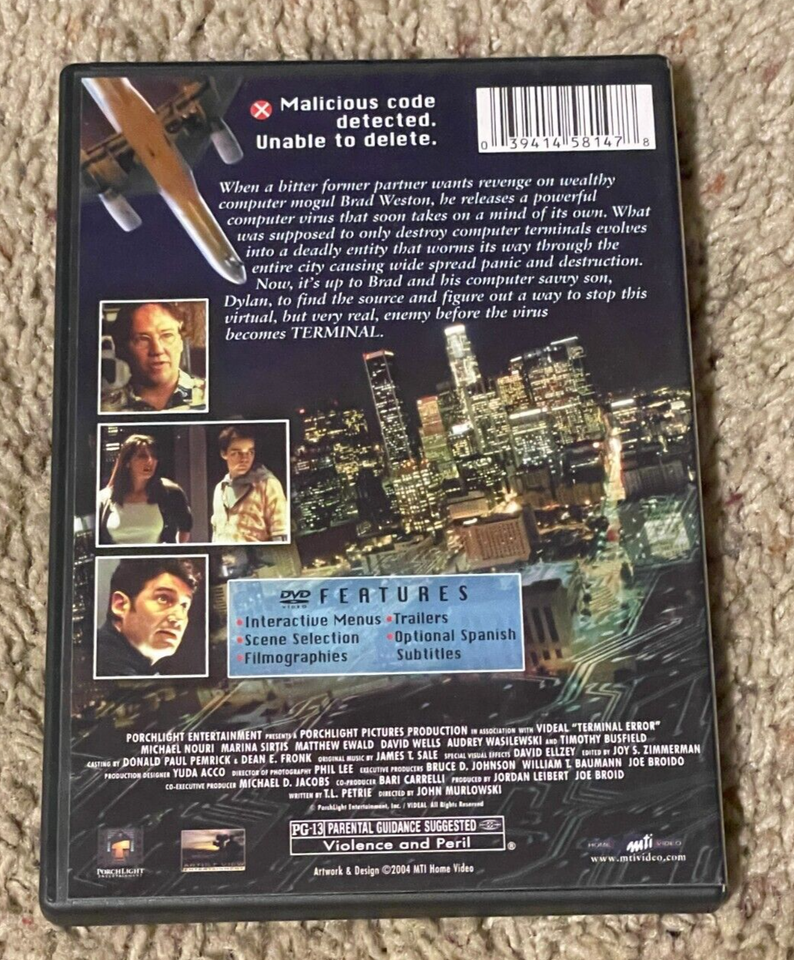 Terminal Error DVD rare sci-fi thriller Marina Sirtis (Star Trek) Michael Nouri 39414581478| eBay