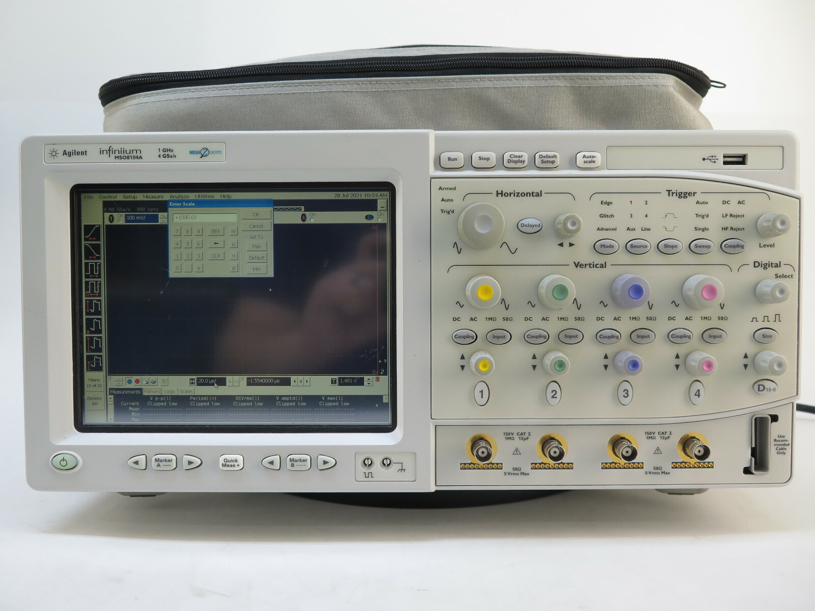 Agilent MSO8104A 1 GHz 4+16 canaux - oscilloscope à signaux mixtes ...