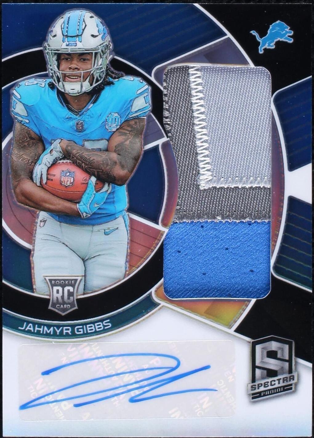 2023 Panini Spectra - Radiant Rookie Patch Signatures Jahmyr Gibbs #RAD ...