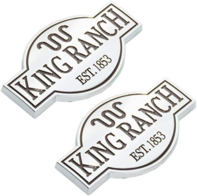 2Pcs King Ranch Emblems 3D Side Fender Door Rear Tailgate Badge ...