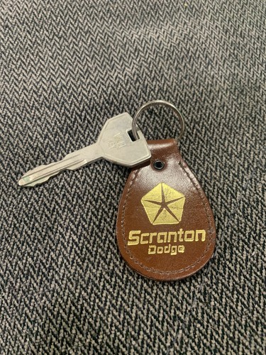 Dodge Chrysler Tan Leather Key Chain Dealer Scranton Dodge Valet Key | eBay