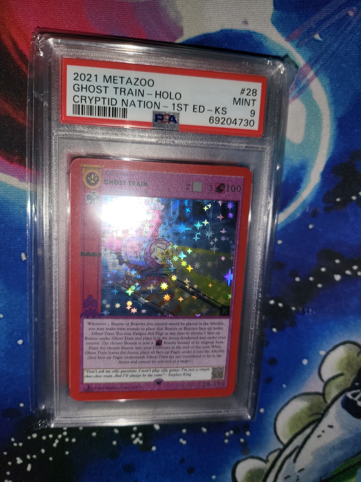 Metazoo 1st EDITION Cryptid Nation KICKSTARTER Ghost Train #28 Holo PSA ...