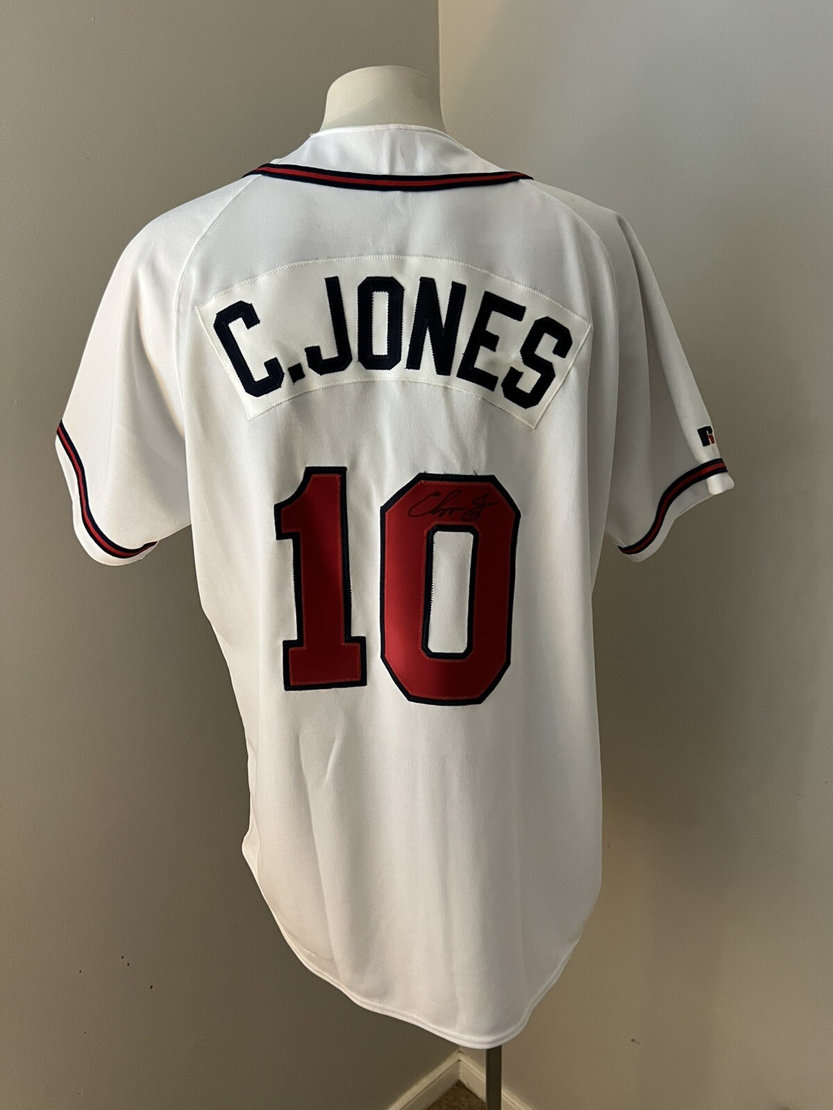 CHIPPER JONES SIGNED ATLANTA BRAVES HOME JERSEY AUTOGRAPHED | eBay
