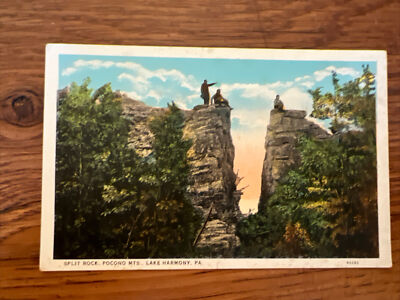 Split Rock Pocono Mountain Lake Harmony Pennsylvania Postcard Unposted ...