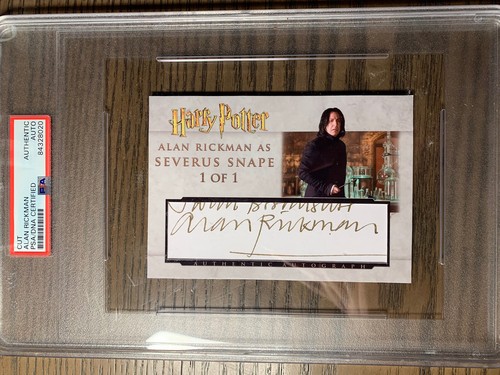 Harry Potter Alan Rickman Signed Autograph Cut - PSA DNA - Custom 3 X 5 ...