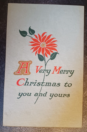1913 postcard TYPO BOSTON Christmas series A No 2 Very Merry You Yours ...