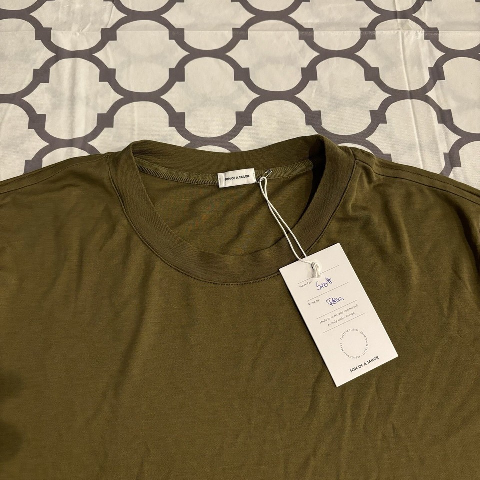 Son Of A Tailor Crew Shirt Men’s Medium Tencel Cotton Blend Made In ...