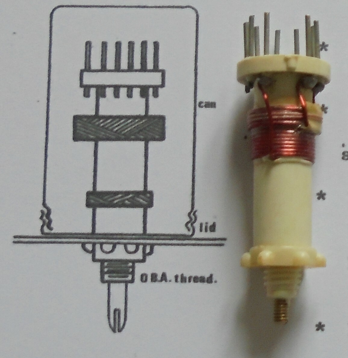 DENCO MAXI Q RADIO COIL ~ WHITE TRANSISTOR RANGE ~ 5T ~ PLUG IN ~ NOVAL ...