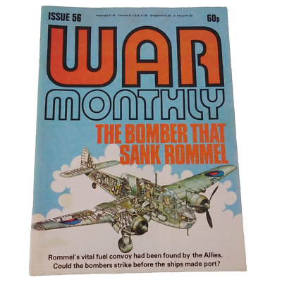 War Monthly Magazine VTG Issue #56 Bomber that Sank Rommel, The Red ...