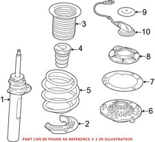 Genuine OEM Front Left Suspension Strut for BMW 37116857699 for sale ...