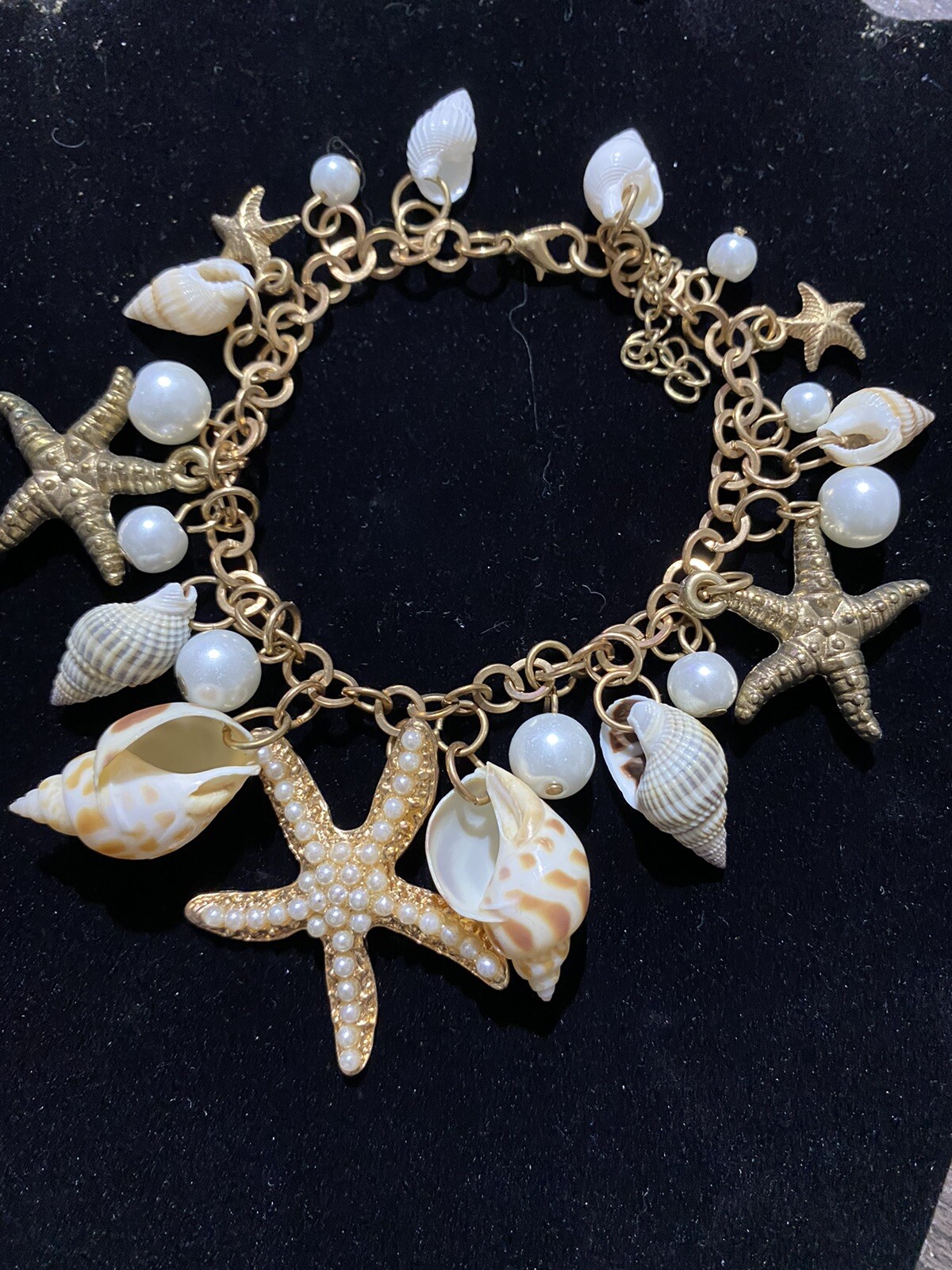 Vintage Sea Shell & Bead Bracelet | eBay