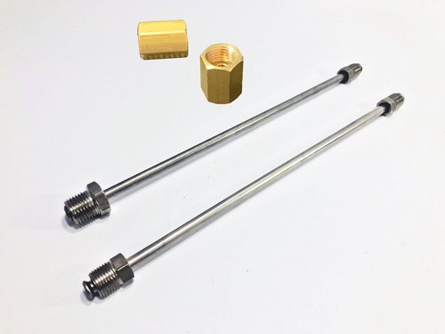 Ford Master Cylinder Stainless Brake Line Adapters - 3/8-24 to 1/2-20 ...