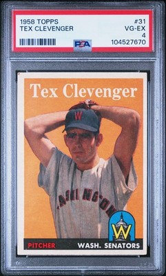 1958 TOPPS #31 TEX CLEVENGER PSA 4 | eBay