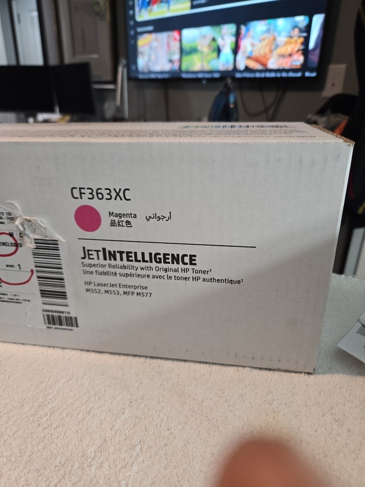 HP LaserJet Print Cartridge Magenta CF363XC Jet Intelligence New Sealed ...