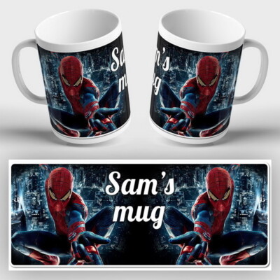 MARVEL PERSONALISED Mug Ceramic or Unbreakable Avengers Spider-Man ...