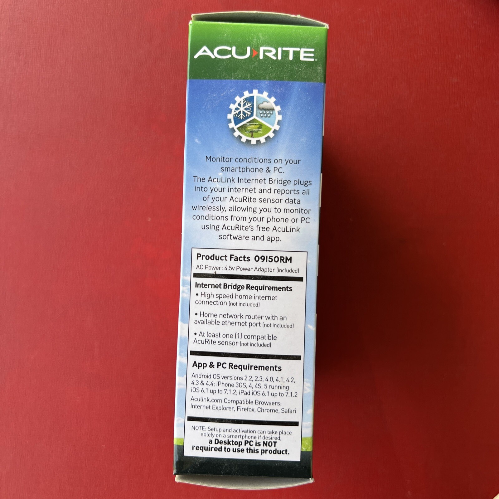 Acurite Aculink Internet Bridge Acu-Link 09150RM 09150TRX Smart Phone ...