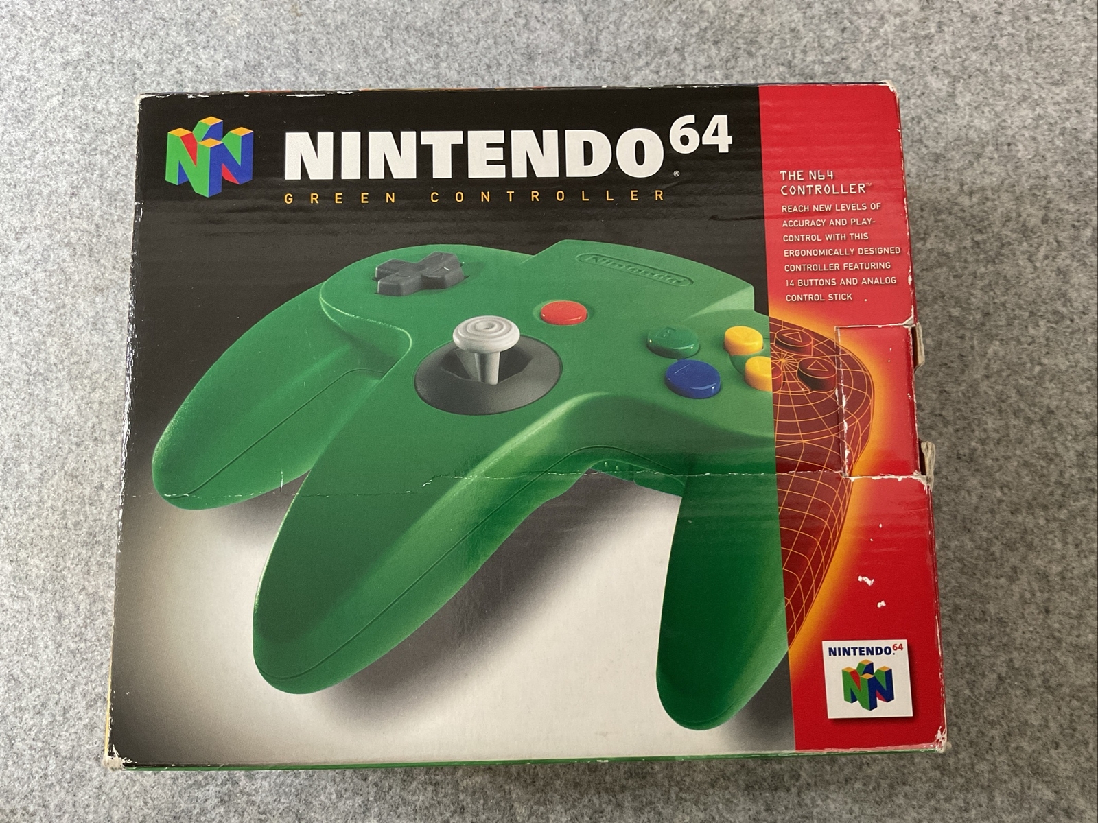Authentic Nintendo 64 N64 Green Controller 1996 - Box Only | eBay