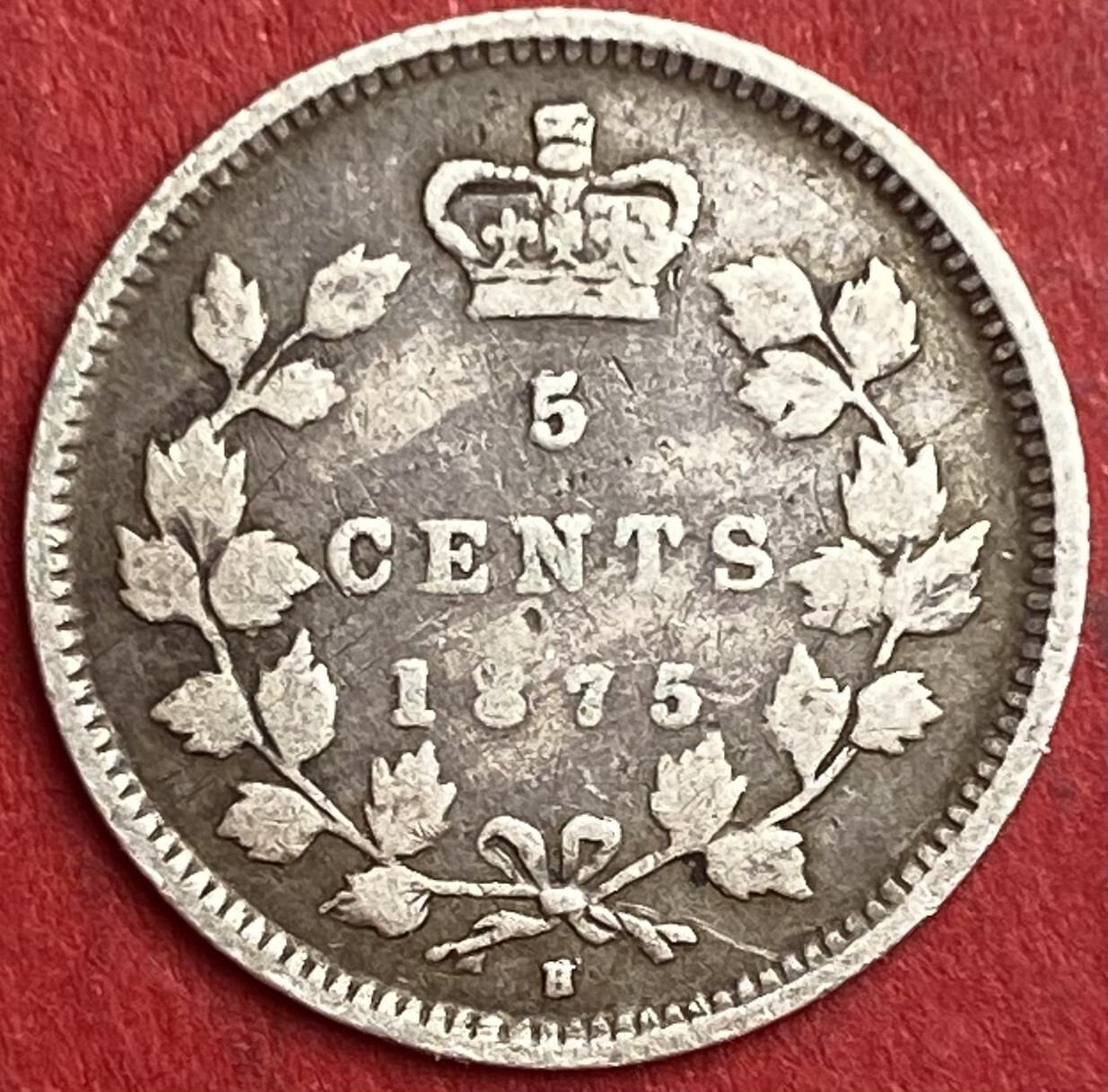 1875H Canada 5 cents Small Date - F/VF - Marks Trend 562,50$ Lot#5774 ...