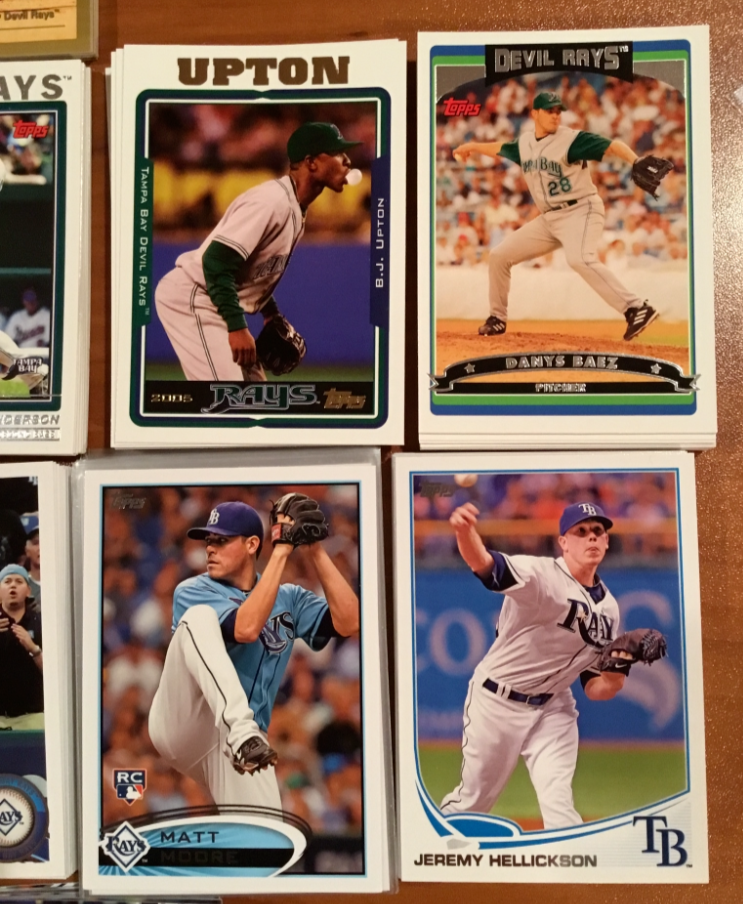 1997-2017 TAMPA BAY DEVIL RAYS Topps Complete Team Set Lot 21 UPTON ...