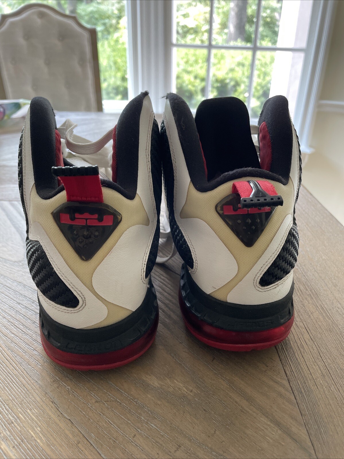 Size 12 Nike LeBron James 9 Miami Heat Home Colorway Vintage Shoes 2011 ...