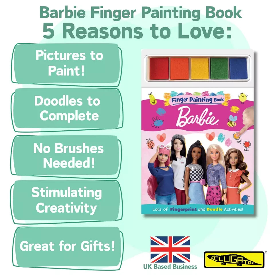 Barbie Finger Gemälde Buch Doodle Aktivität Färbung Pad Enthält Paints ...