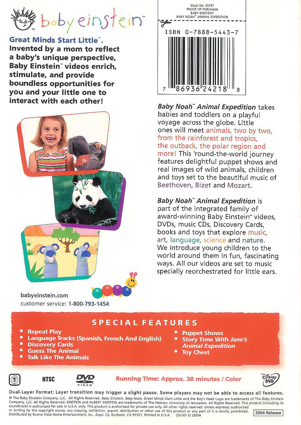 Baby Einstein Baby Noah Animal Expedition Dvd
