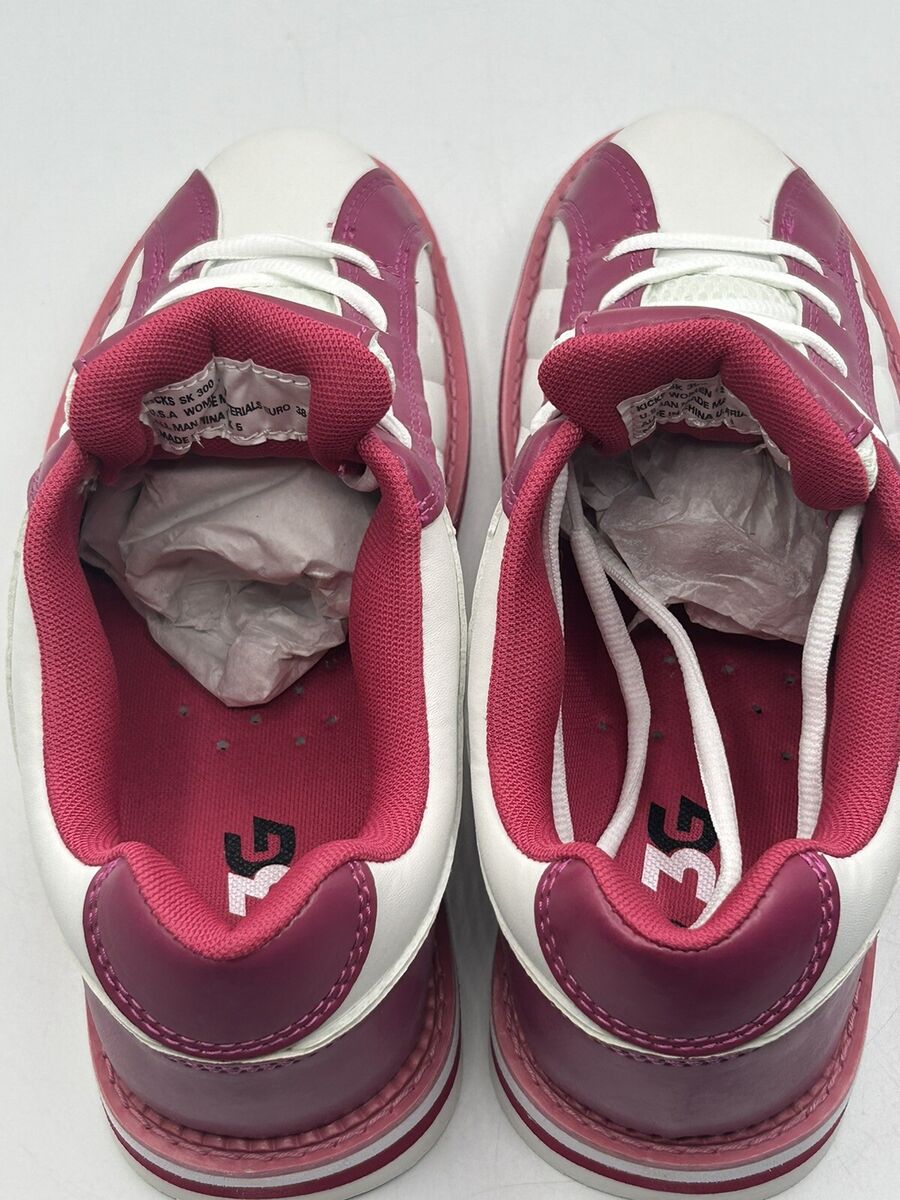 3G Kicks Bowling Shoes SK 300 ~ PINK & White ~ Women's Size 3G Kicks Bowling Shoes SK 300 ~ PINK & White ~ Women's Size