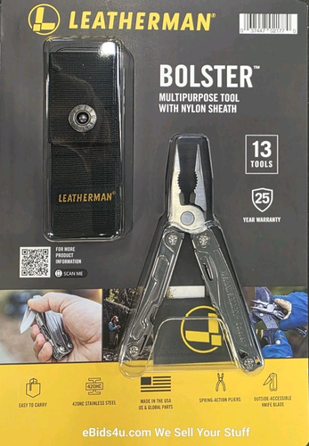 LEATHERMAN BOLSTER 13 TOOL MULTI-TOOL W/SHEATH NIP 25 YEAR WARRANTY ...