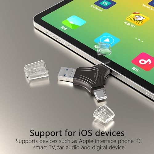 Multi-Interface Triangle Design USB3.0 Fast Flash Drive, 4-in-1 128GB ...