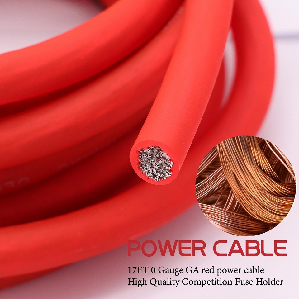 0 Gauge 3000 Watt Car Amp Wiring kit,Zero Gauge Amplifier Sub Wiring ...