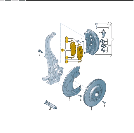 AUDI Q8 4MN Front Brake Pads Set 4M0698151BL NEW GENUINE | eBay UK