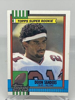 Deion Sanders Atlanta Falcons 1990 Topps Super Rookie RC Card #469 | eBay