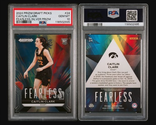 2024 PANINI PRIZM DRAFT PICKS FEARLESS SILVER PRIZM #24 CAITLIN CLARK ...