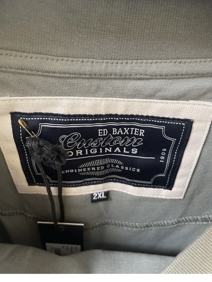 100% Cotton Men's Ed Baxter Graphic T-Shirt Size XL Olive Green Khak | eBay UK