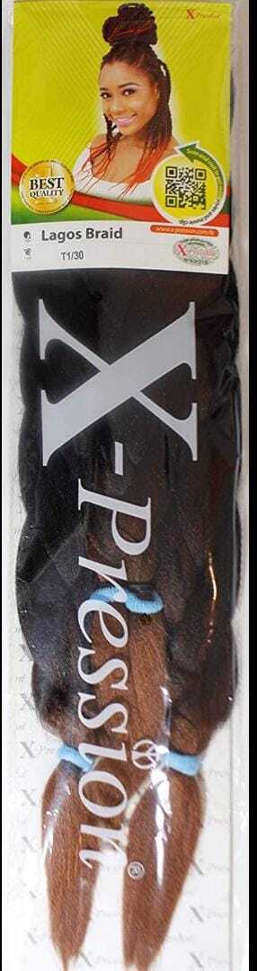 X-Pression Xpression Lagos Braid Pre Stretched Braiding Hair Extension ...