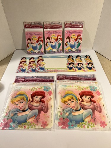 Disney Princess Birthday Party 2 Banners 6 Picture Frames 24 ...