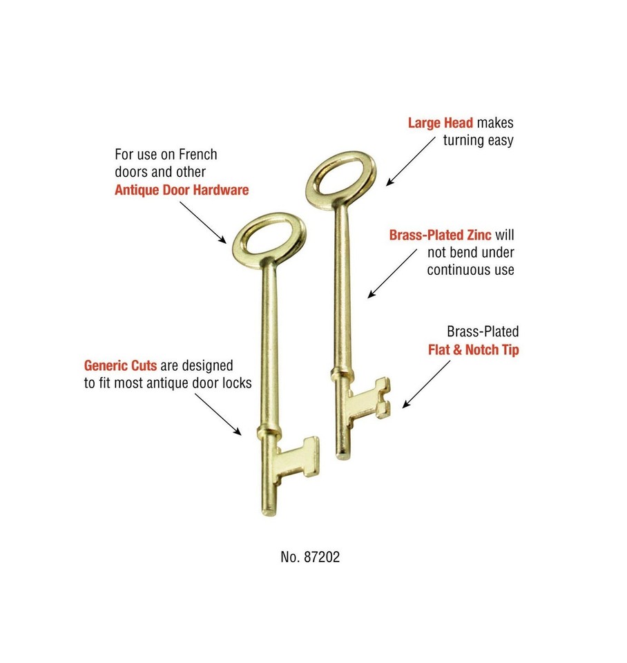 2-Pack Skeleton Key Set for Antique Doors and Warded Locks | eBay