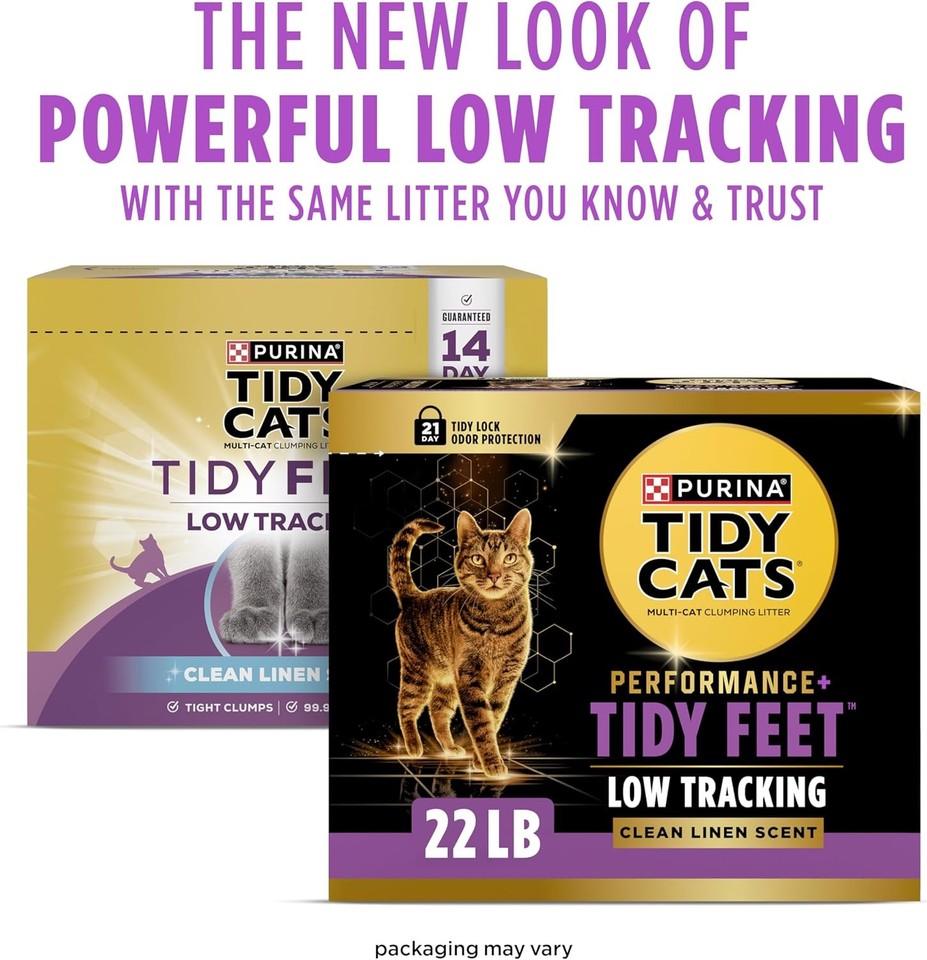 Purina Tidy Feet Clumping Low Tracking Cat Litter W/ Odor Control ...