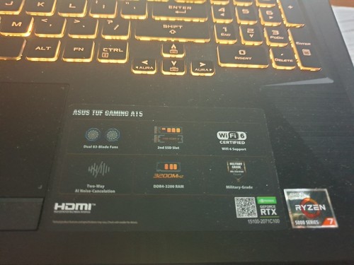 ASUS TUF Gaming A15 FA506QM-HN016T 15.6" 144Hz (512GB SSD, AMD Ryzen 7 ...