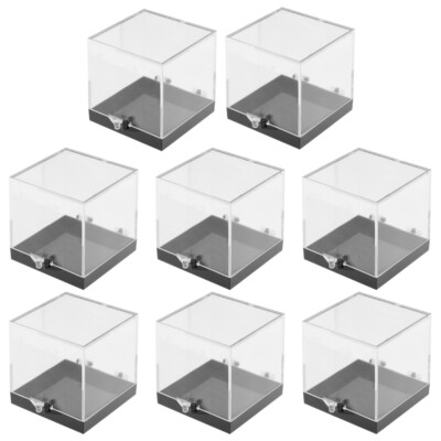 8Pcs/set Specimen Container Square Display Case Mineral Standard ...